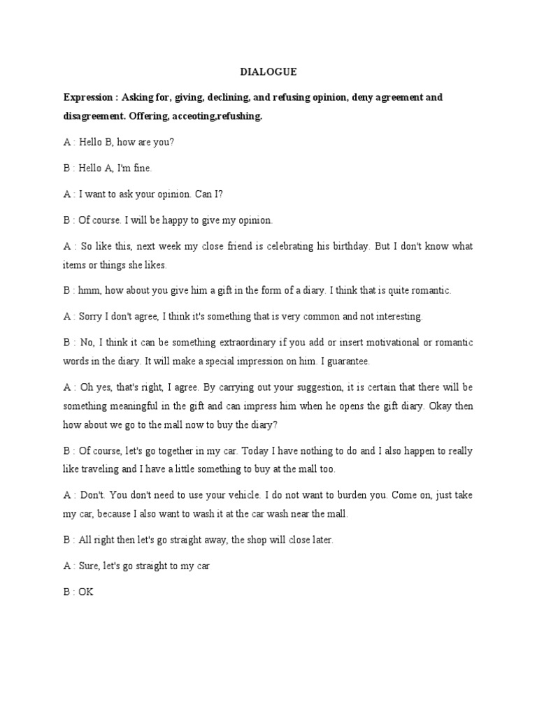 DIALOGUE SITUATION | PDF