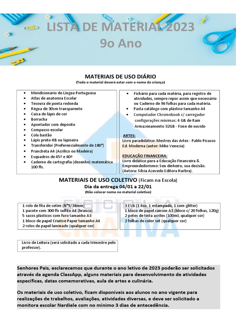 9o ANO | PDF | Papel