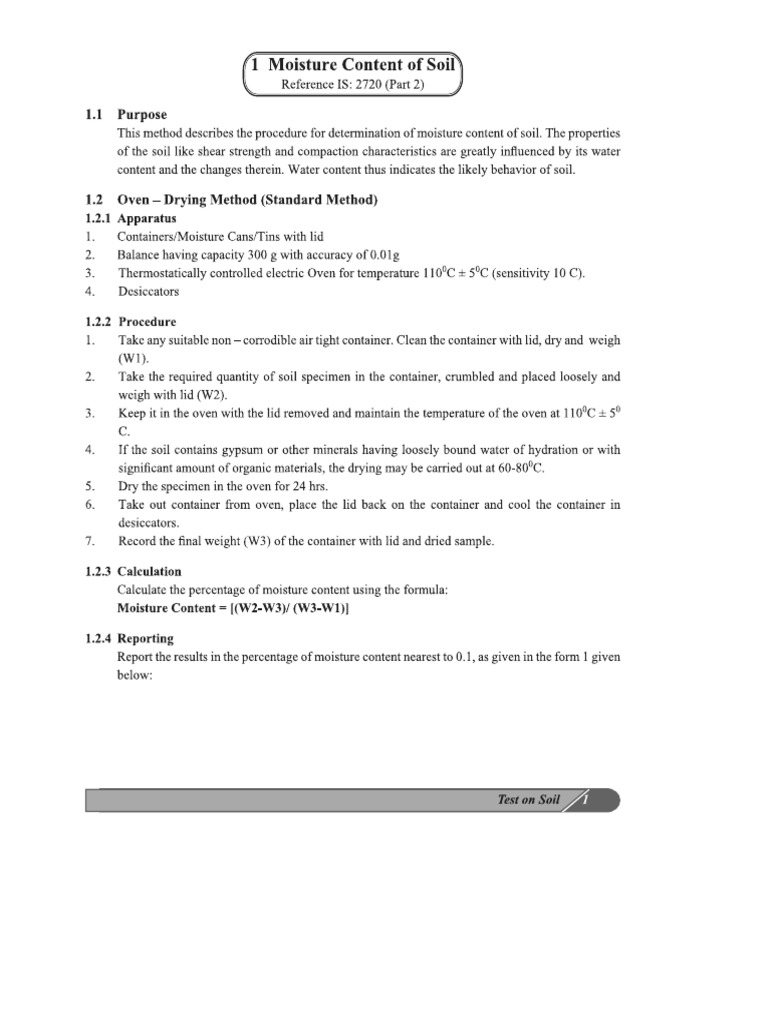 Moisture Test PDF