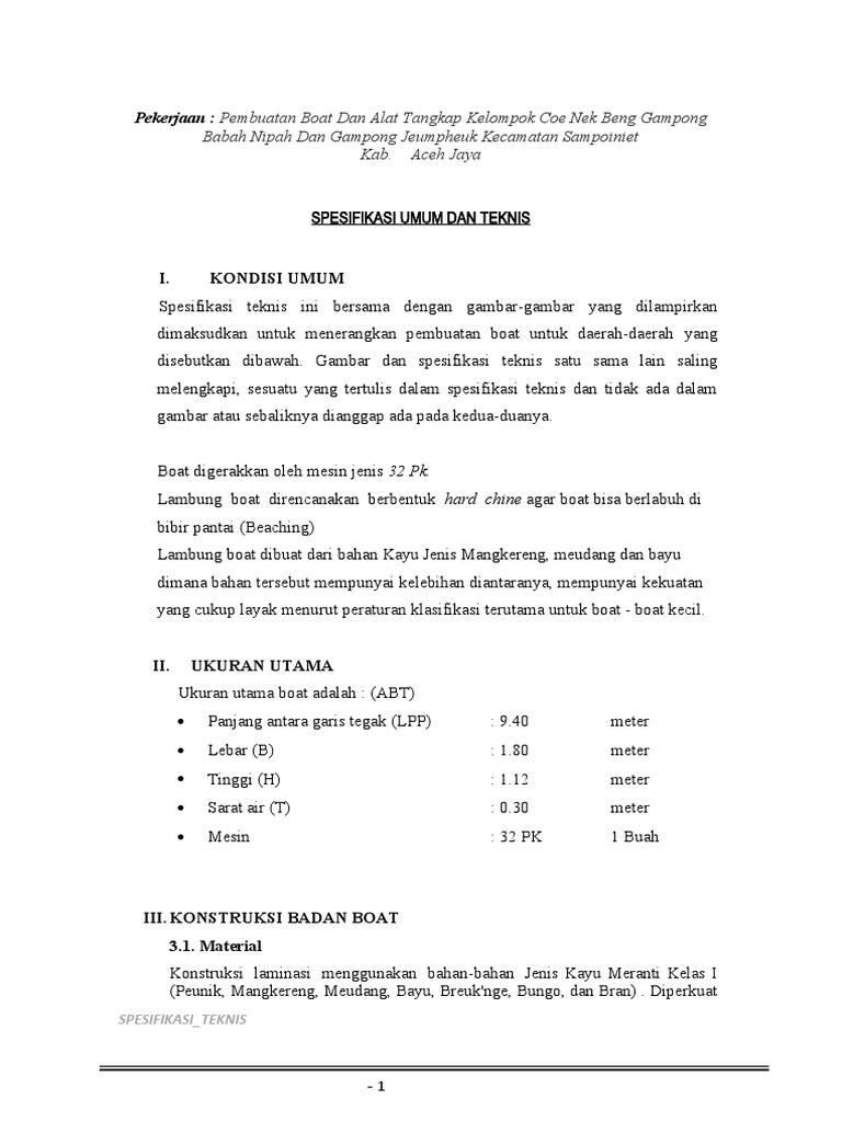 RKS Boat Dompeng 32 PK | PDF | Komputer | Teknologi & Rekayasa