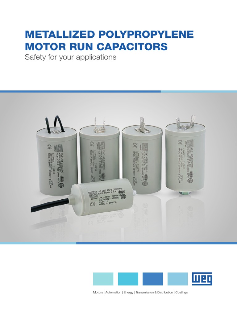 WEG 50076226 Metallized Polypropylene Motor Run Capacitors en | PDF ...