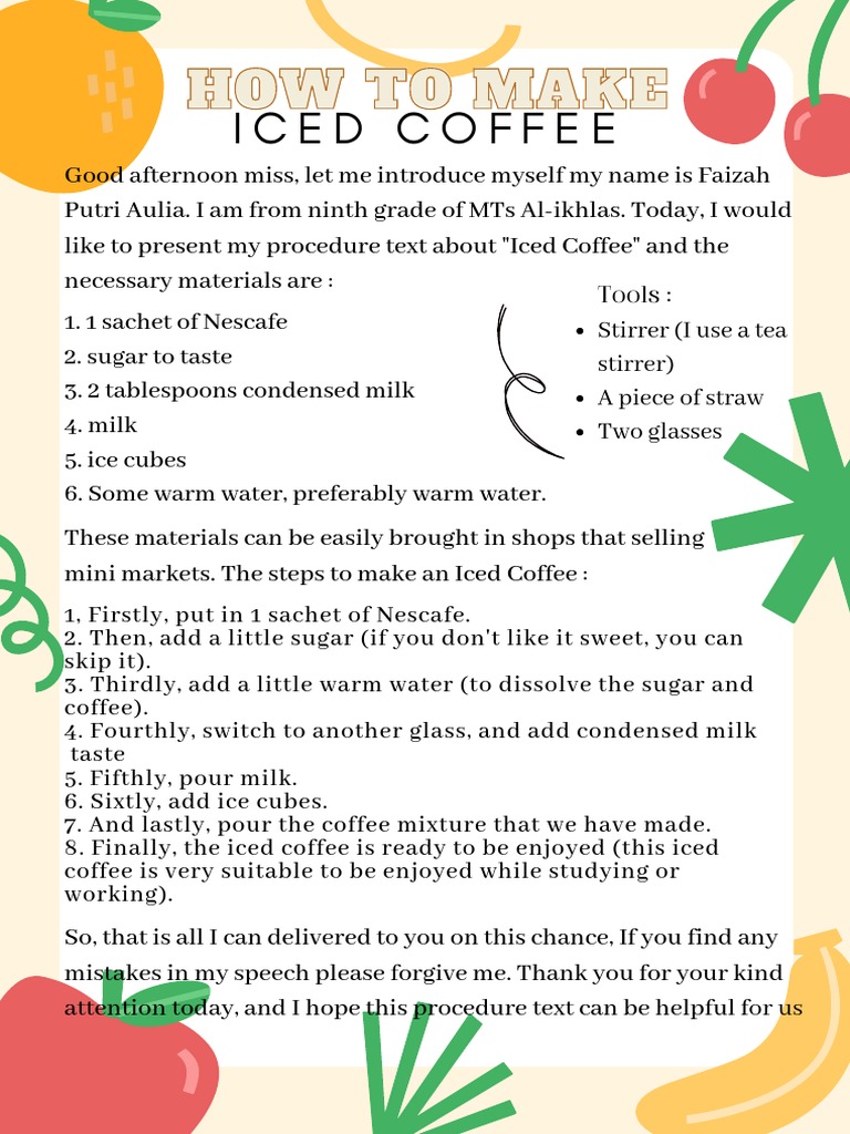 How To Make Iced Coffee | PDF