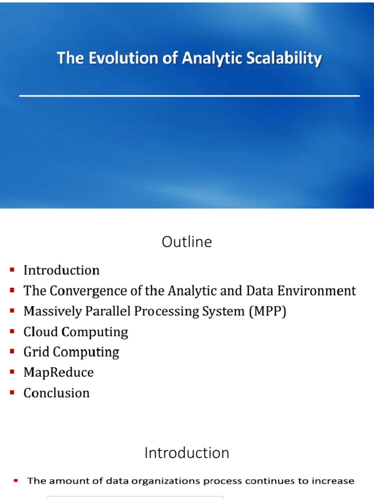 1.3 Evolution of Analytic Scalability | PDF