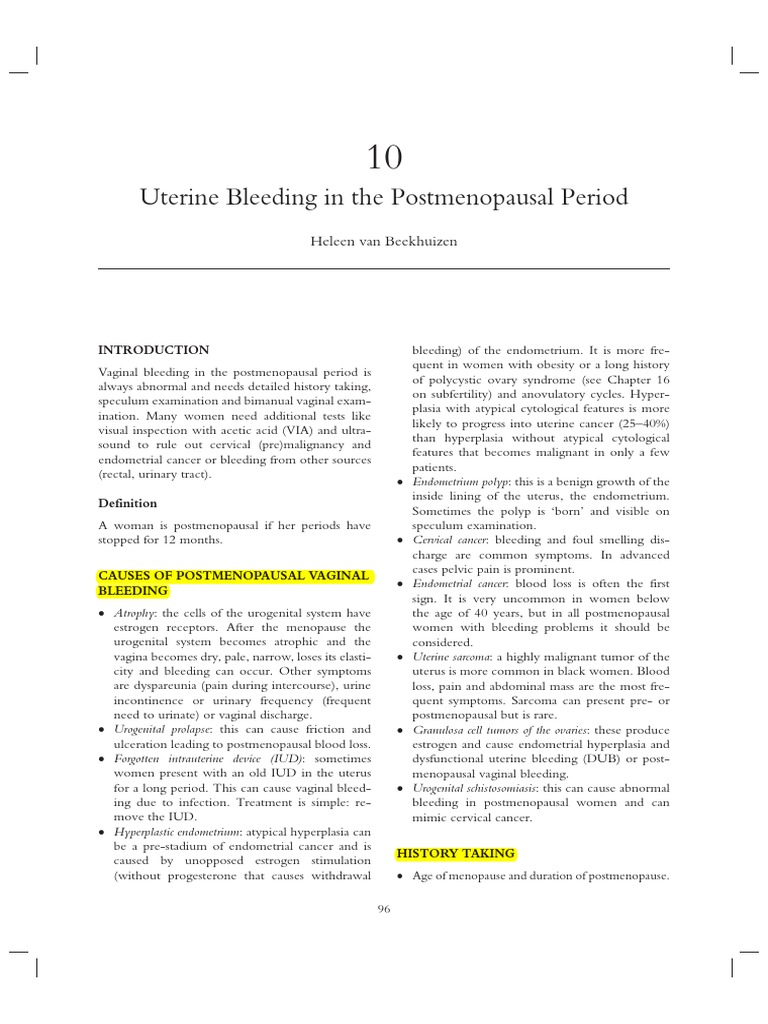 Post Menstrual Bleeding | PDF | Vagina | Menopause