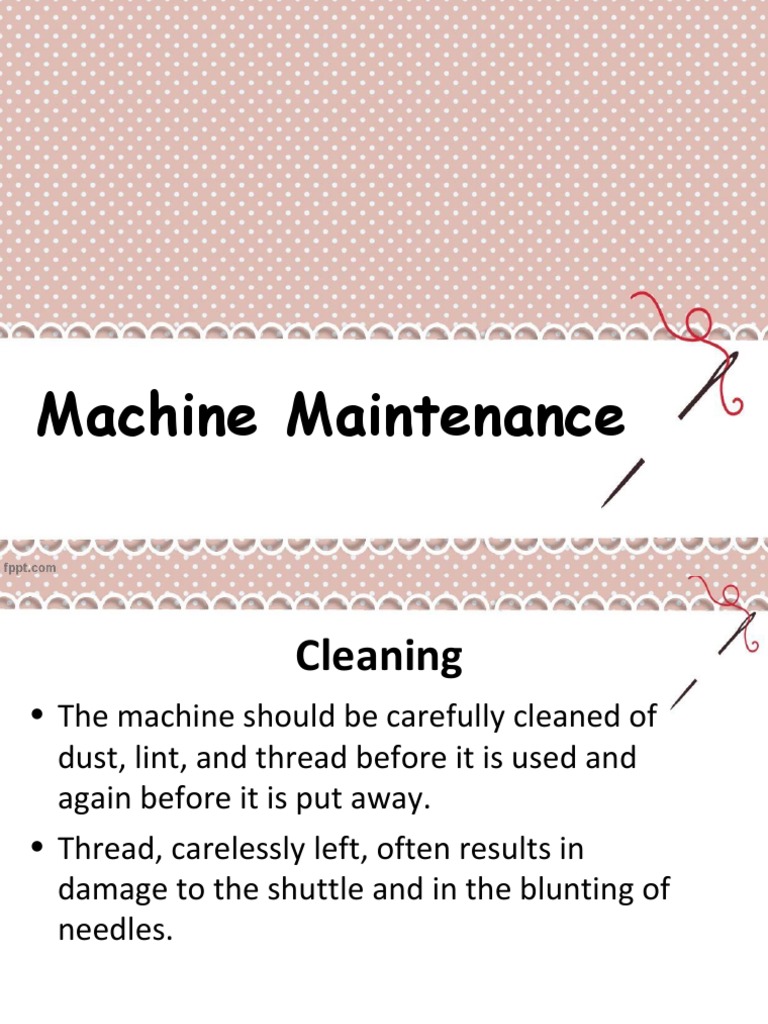 Sewing Machine Maintanence1 | PDF