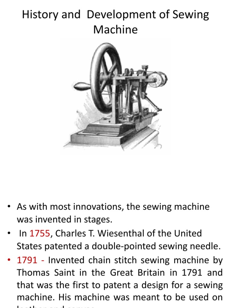 History and Developmet of Sewing Machine | PDF