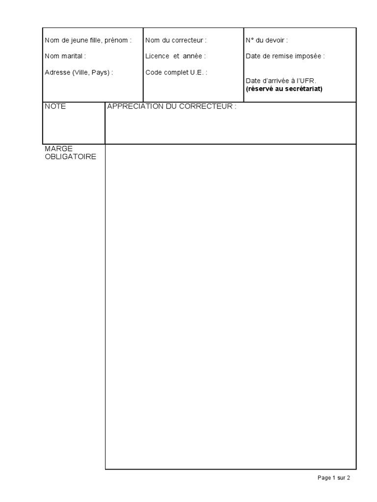 Présentation de Copie Pour Tous Les Devoirs | PDF