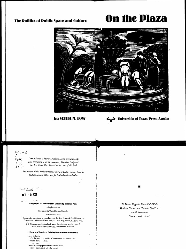 On The Plaza. Setha Low | PDF | Ethnography | Experience