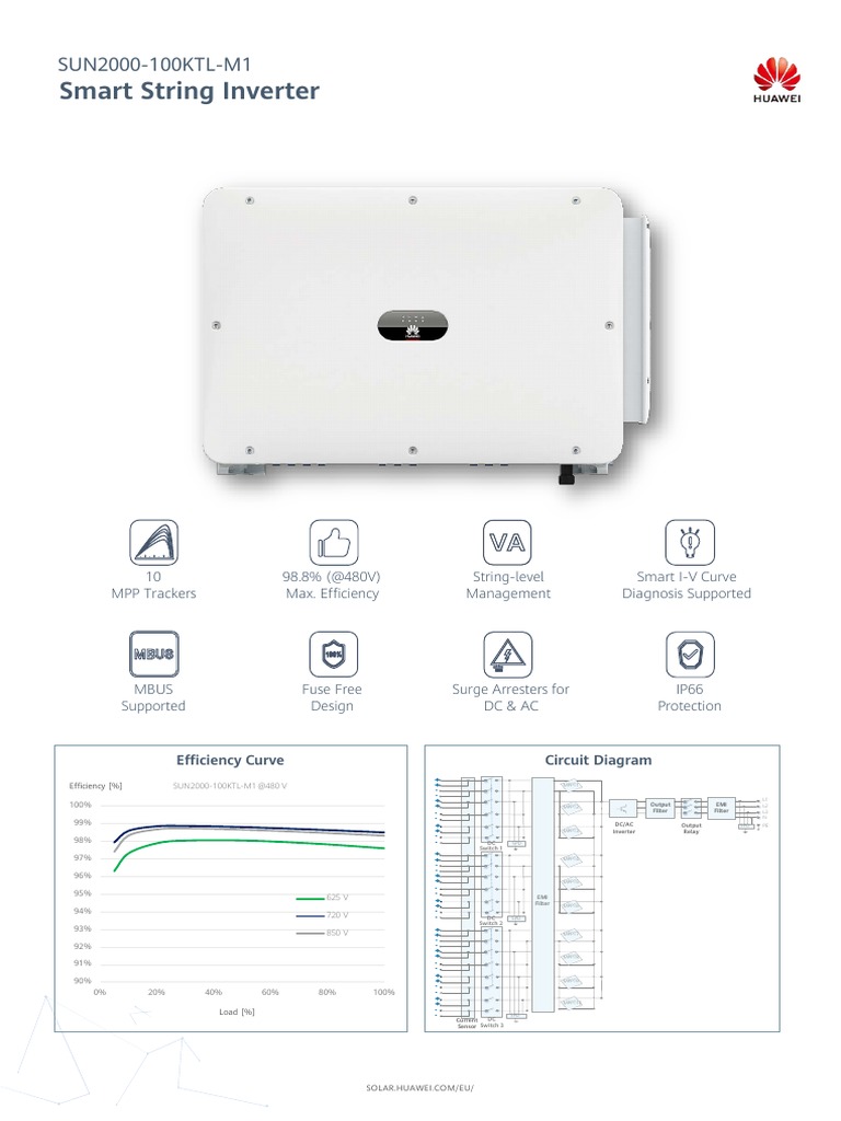 Sun2000 100KTL M1 | PDF | Alternating Current | Power Inverter