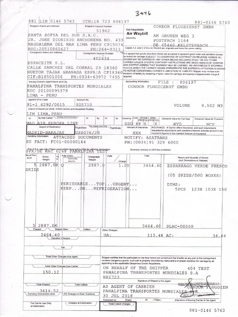 Air Waybill | PDF