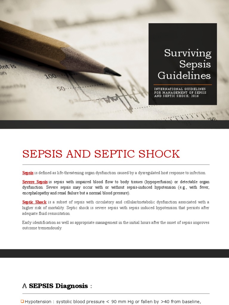 Surviving Sepsis Guidelines | PDF | Sepsis | Shock (Circulatory)