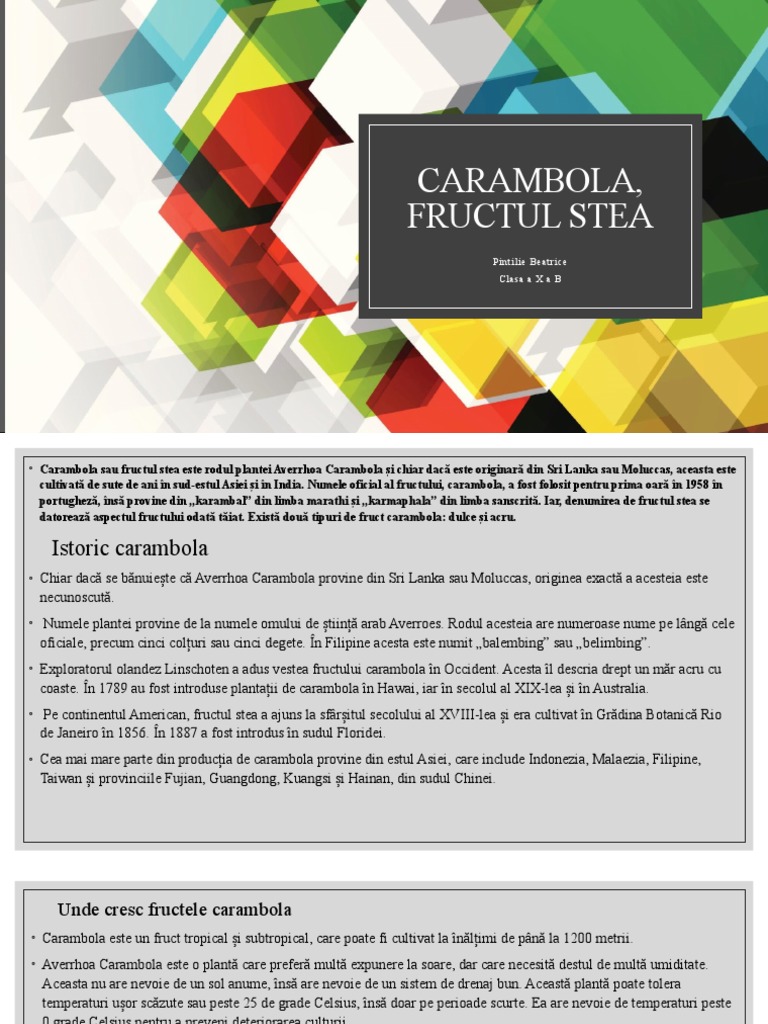 Carambola, Fructul Stea | PDF