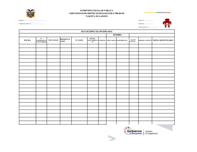 Formato Kardex Excel | PDF
