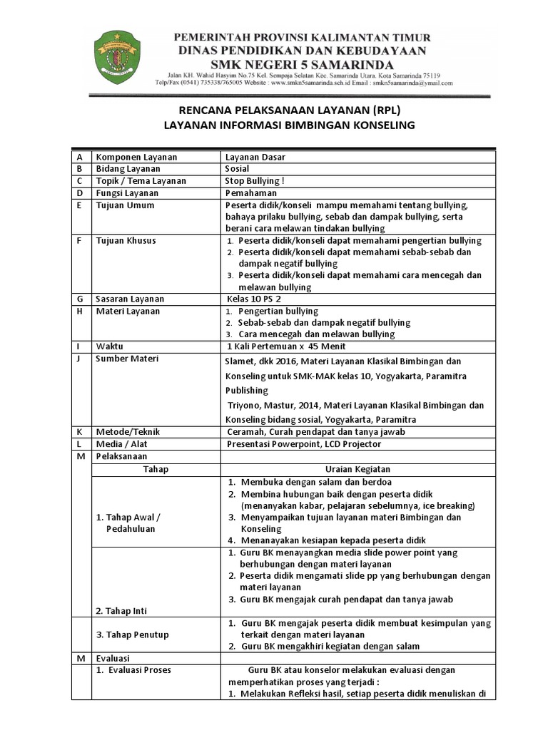 RPL Stop Bullying | PDF