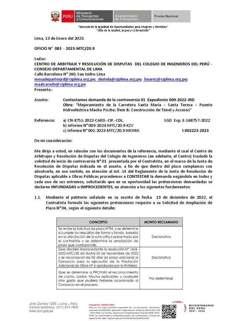 Contestacion de Controversia 1 Ante JRD | PDF | Economias | Comunicación