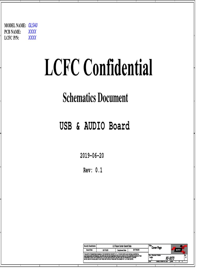 Schematics Document: Usb & Audio Board | PDF | Classified Information ...