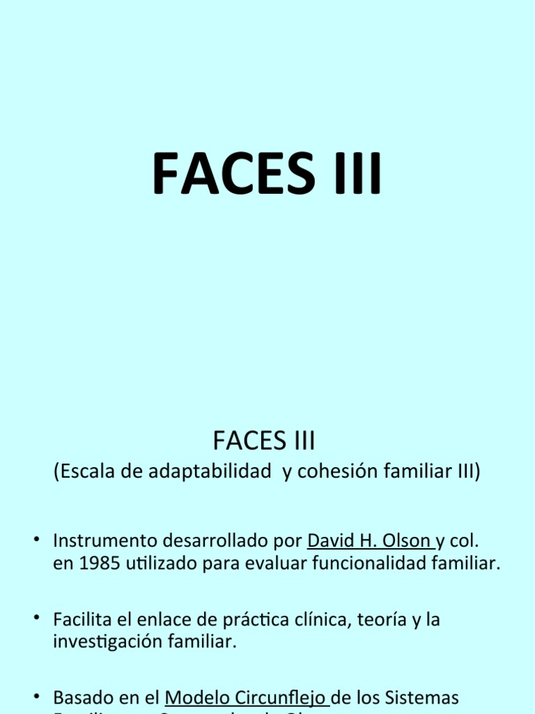 Faces Iii | PDF | Cuestionario | Liderazgo