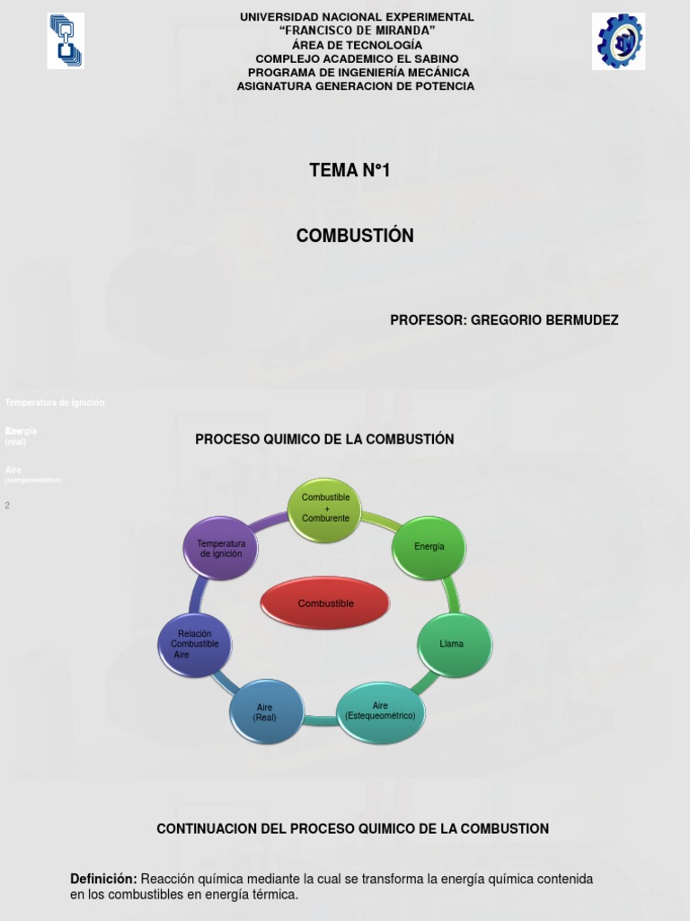 Presentación1.Pptx GP TEMA 1 | PDF | Combustión | Combustibles