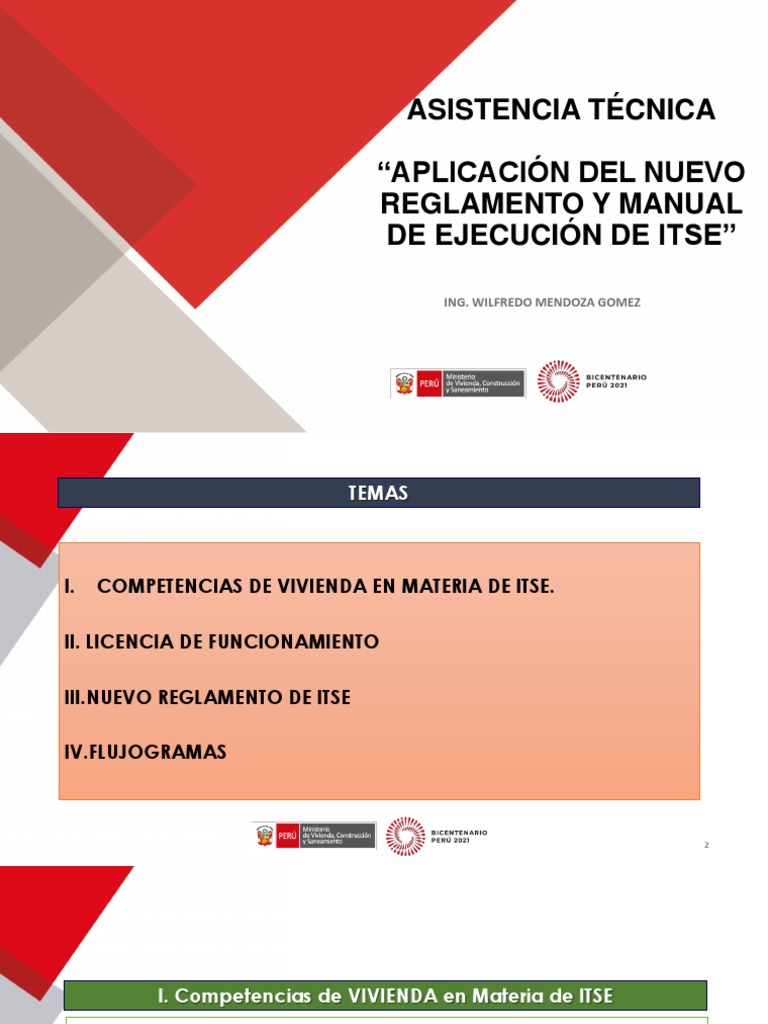 Competencias Del MVCS-LF - Nuevo Reglamento de ITSE-Flujogramas 28.04. ...