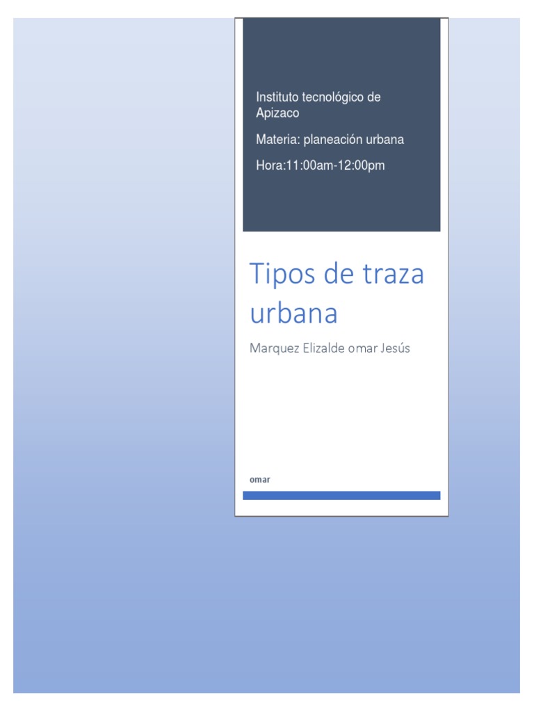 Tipos de Traza Urbana | PDF