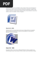 Evolución de versiones de Microsoft Word | PDF | Microsoft Word ...