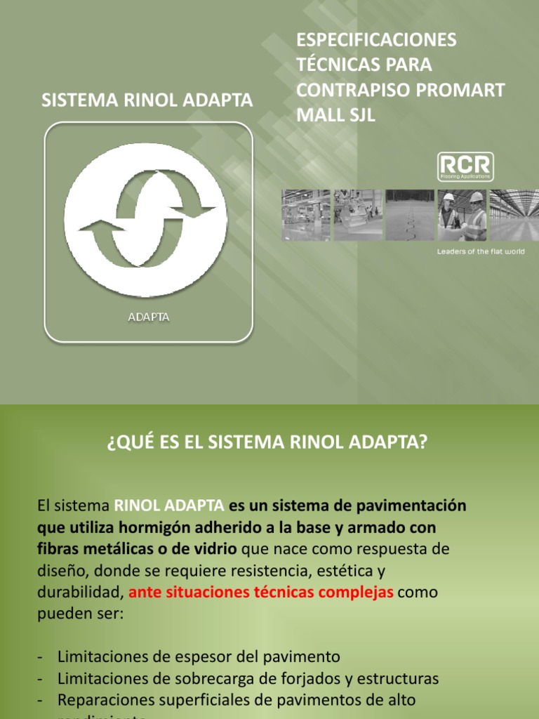 SISTEMA RINOL ADAPTA - PROMART MALL SJL - Aclar3 | PDF | Hormigón ...