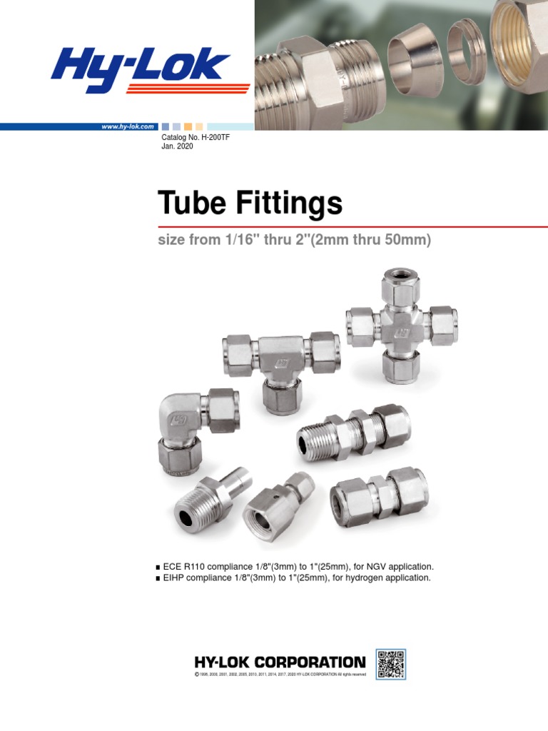 Tube Fittings: Size From 1/16" Thru 2" (2mm Thru 50mm) | PDF | Pipe ...