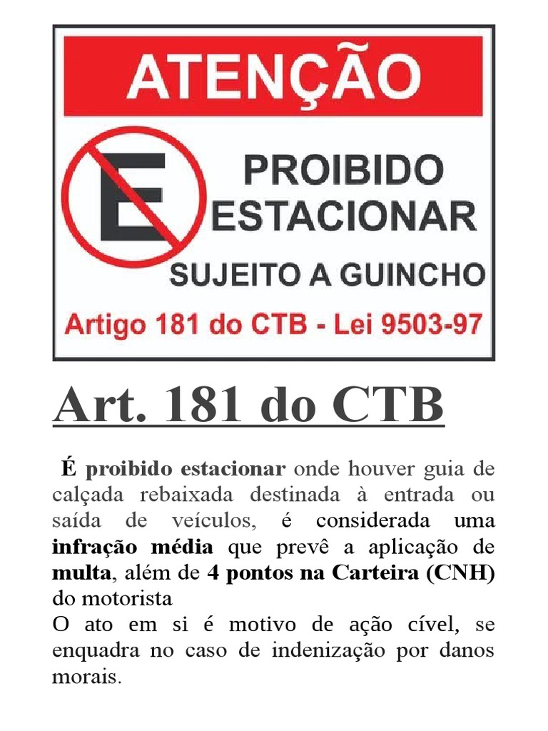 Art. 181 CTB | PDF