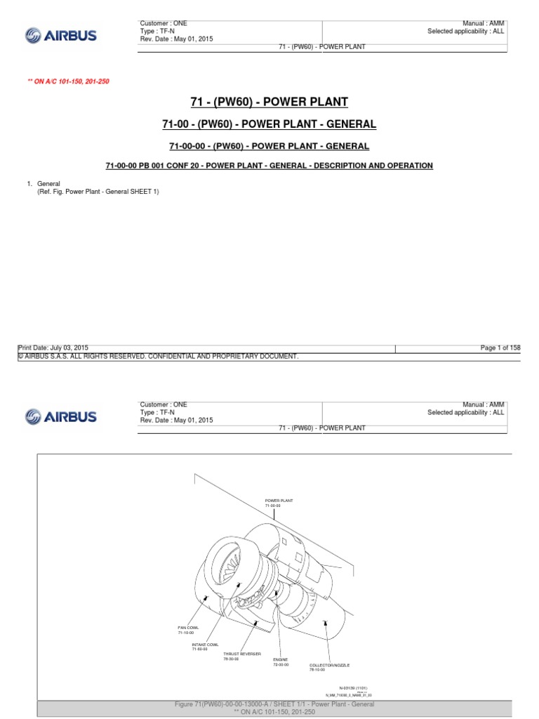 Cap 71 PW6000 | PDF | Aircraft | Thrust