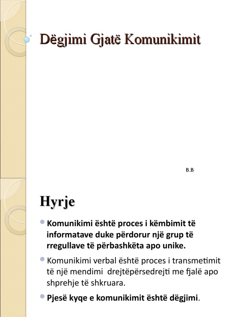 Degjimi Gjate Komunikimit, LIGJ 4 | PDF