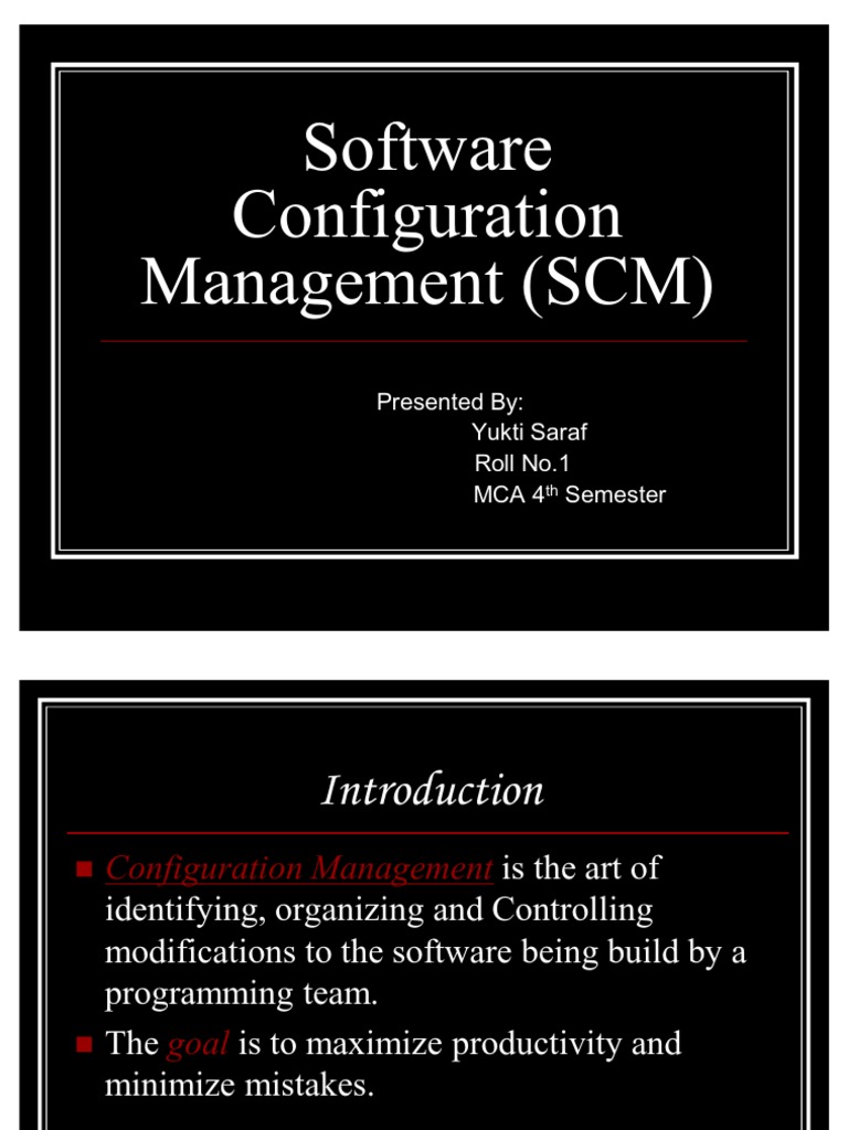 Software Configuration Management (SCM) | PDF
