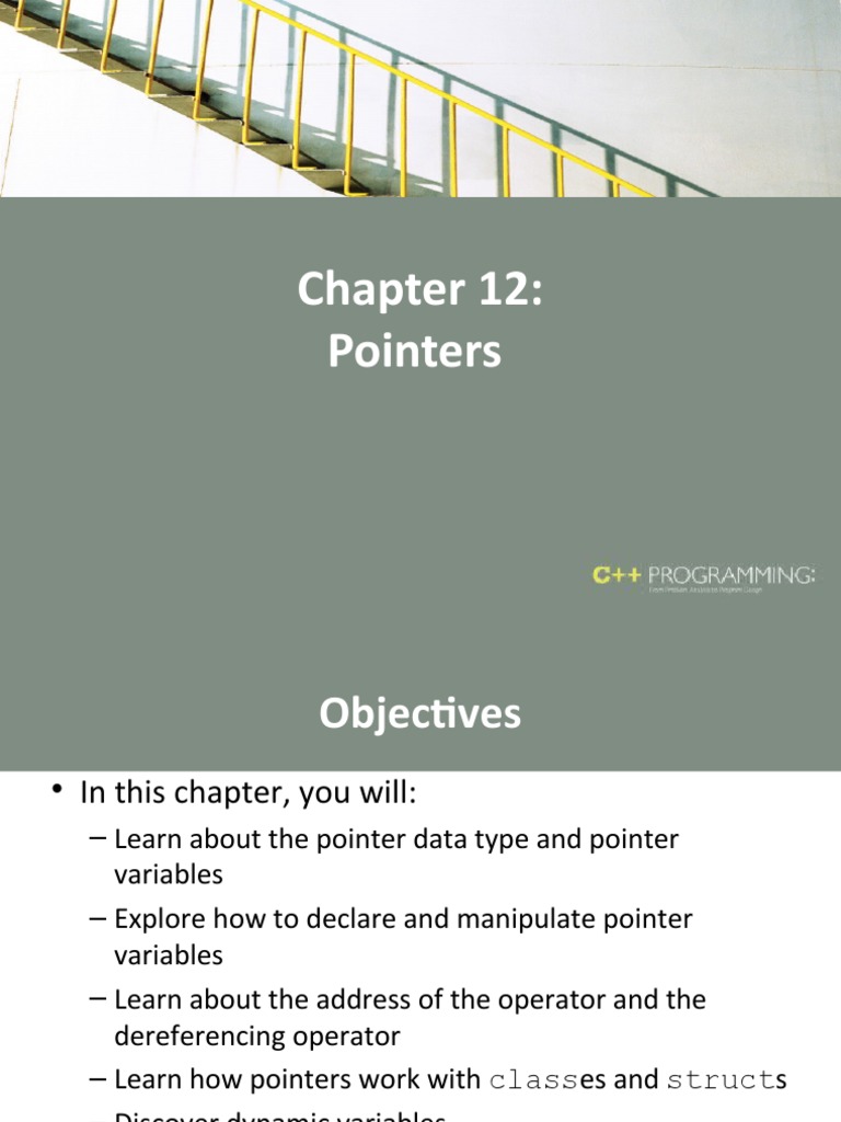 Ch12 Pointers Pdf Pointer Computer Programming Variable Computer Science 5333