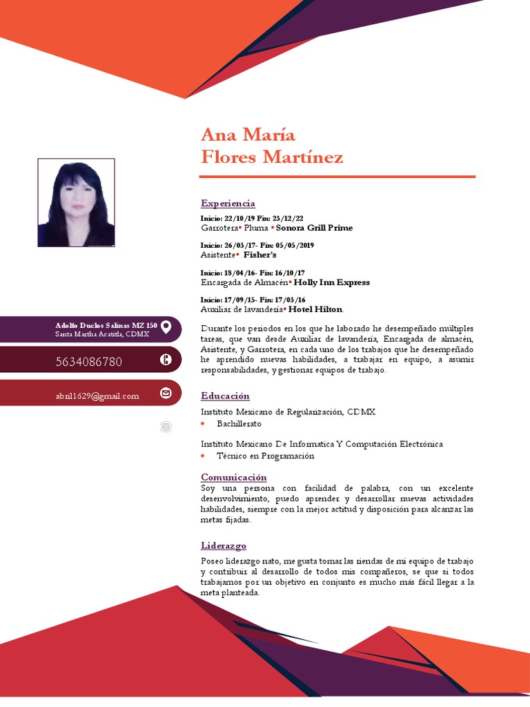 Ana María Curriculum | PDF