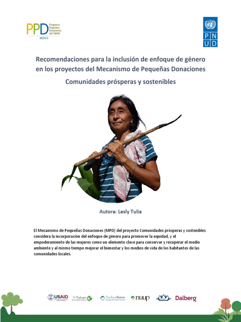 Guía de Género para Proyectos MPD | PDF | Igualdad de género | Estudios de género