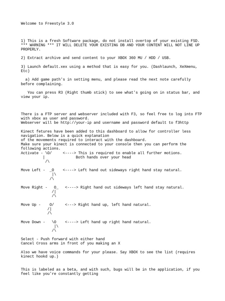 Installation | PDF | Xbox | File Transfer Protocol