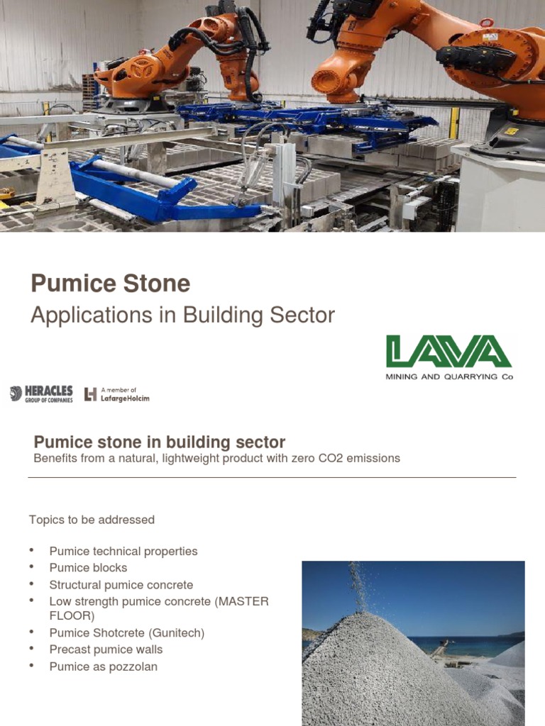 Pumice Stone in Building Applications | PDF | Concrete | Cement