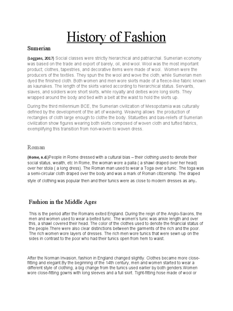History of Fashion | PDF | Fashion | Dress