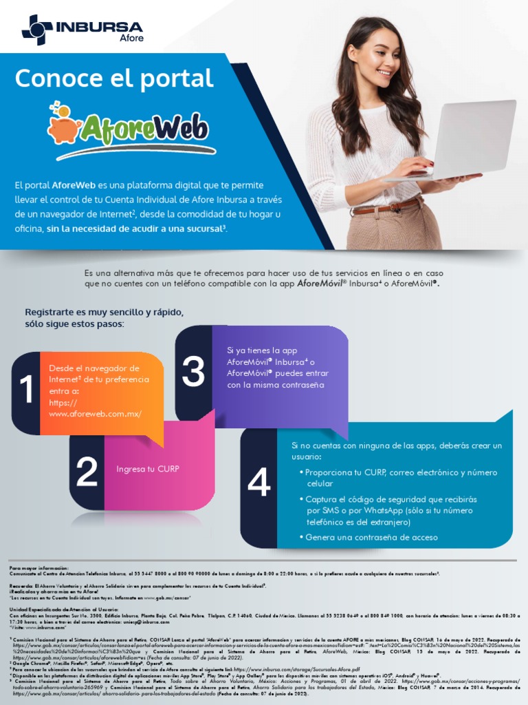 infoAFORE Conoce El Portal AforeWeb | PDF | Aplicación movil | Software