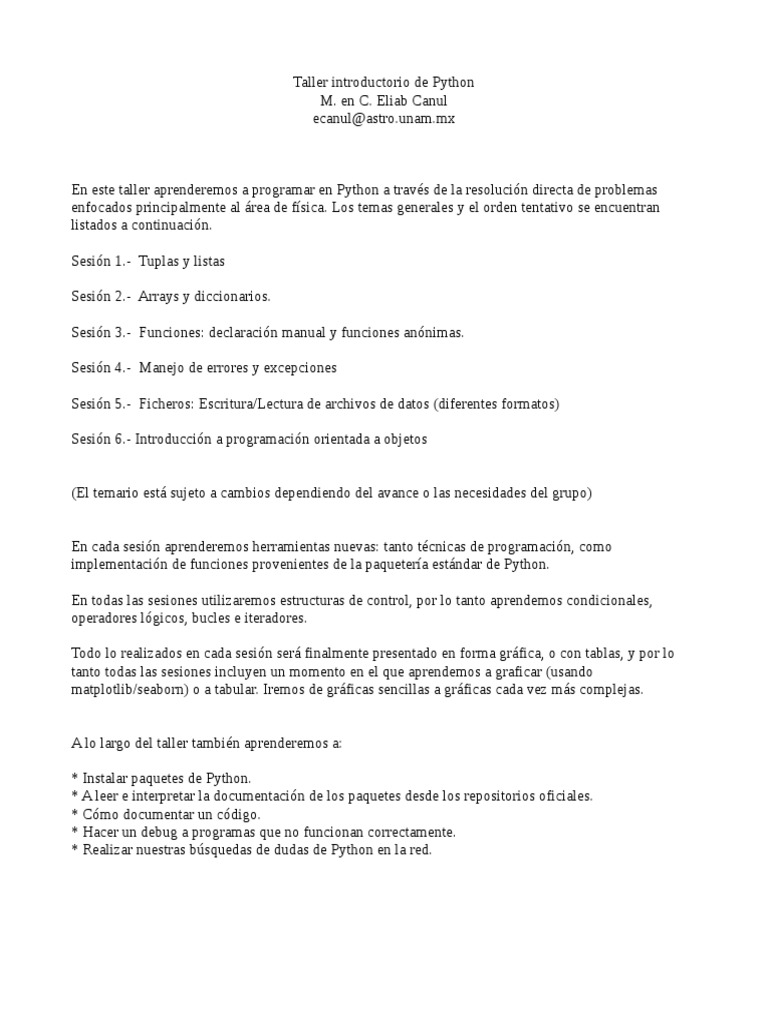 Temario Python | PDF