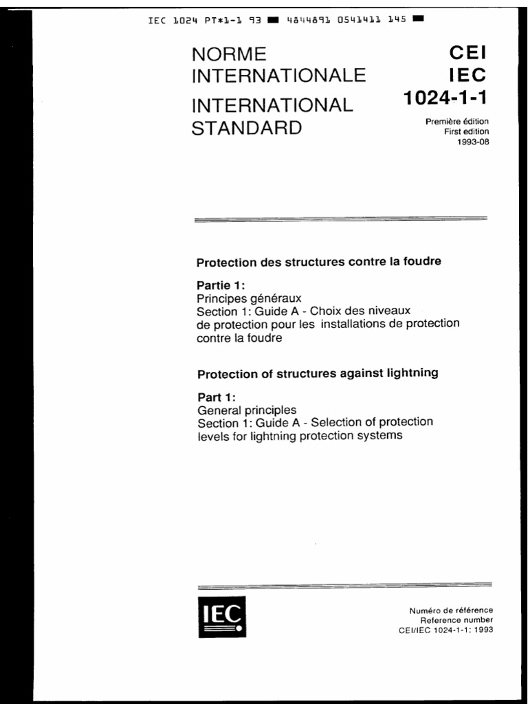Iec 61024-1-1-1993 Parte 1-1 | PDF