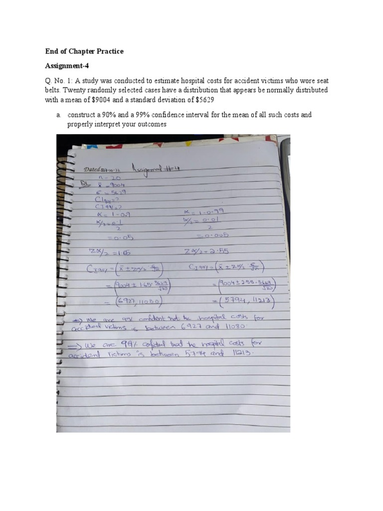 Assign CI | PDF | Confidence Interval | Standard Deviation