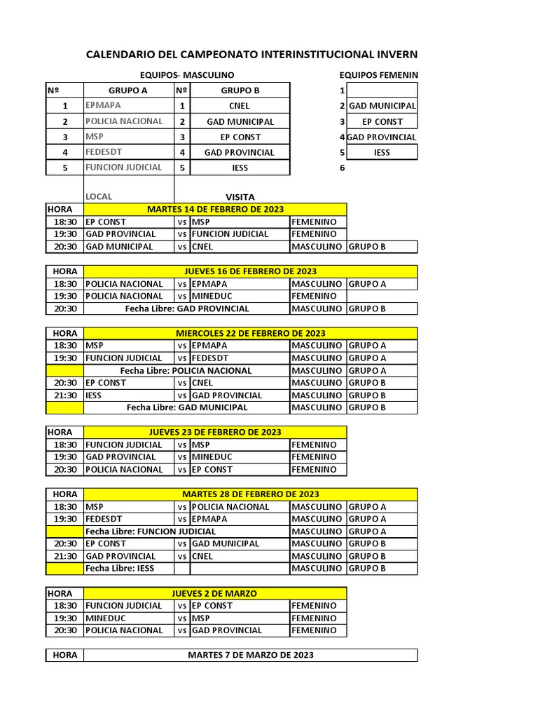 CALENDARIO | PDF