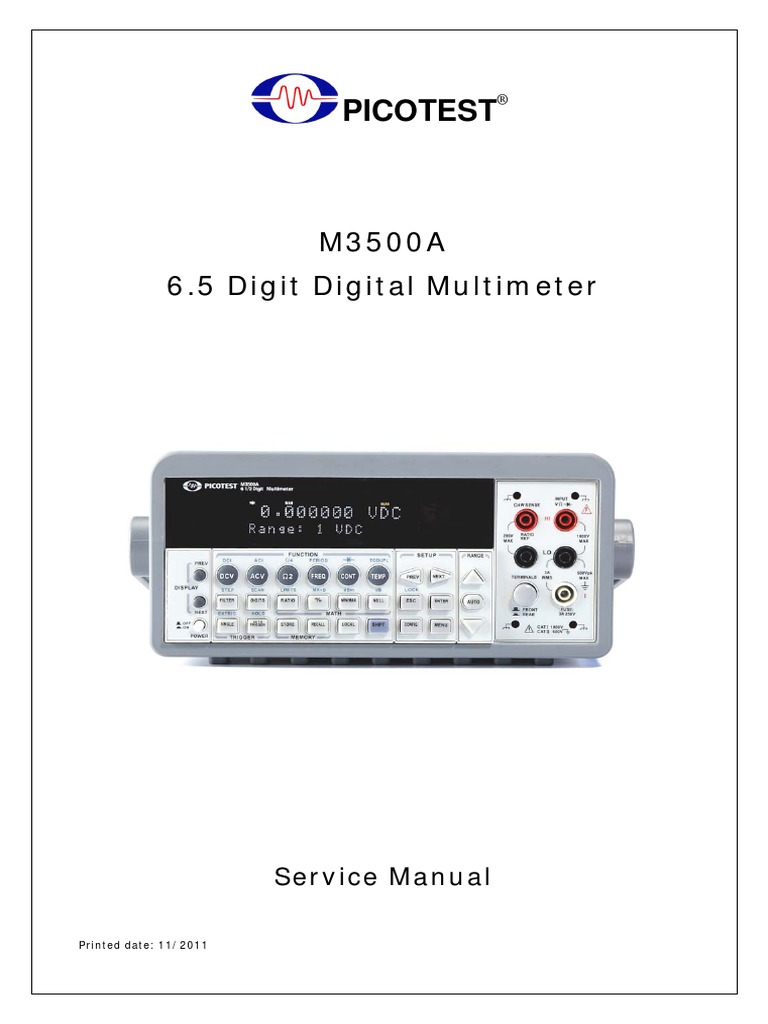 Picotest M3500A Service Manual | PDF | Technology & Engineering
