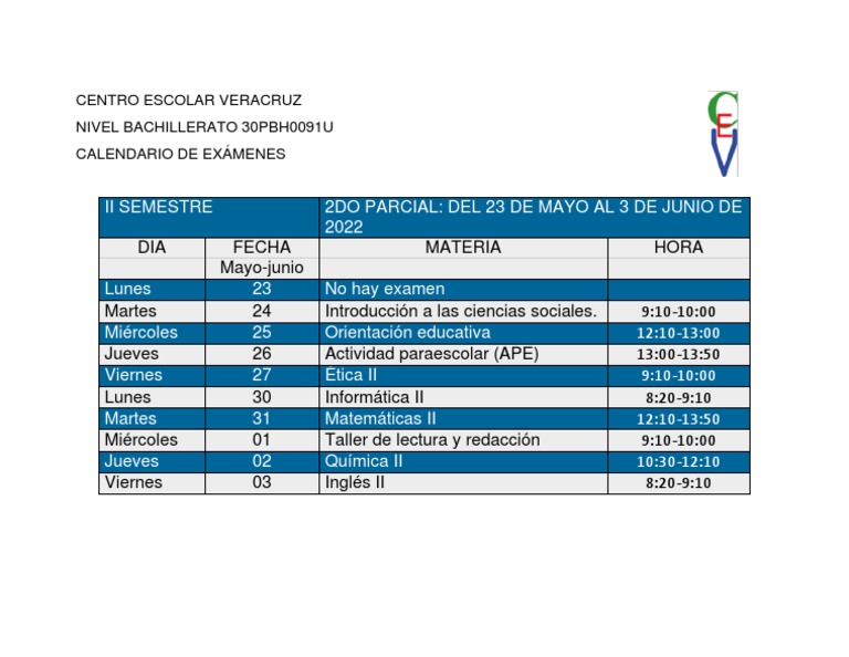 Examenes II Parcial 2do Sem | PDF