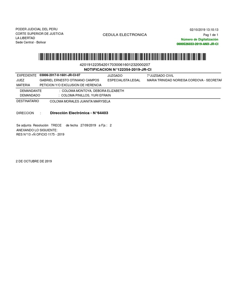 Exp. 03006-2017-0-1601-JR-CI-07 - Todos - 122354-2019 | PDF | Derecho