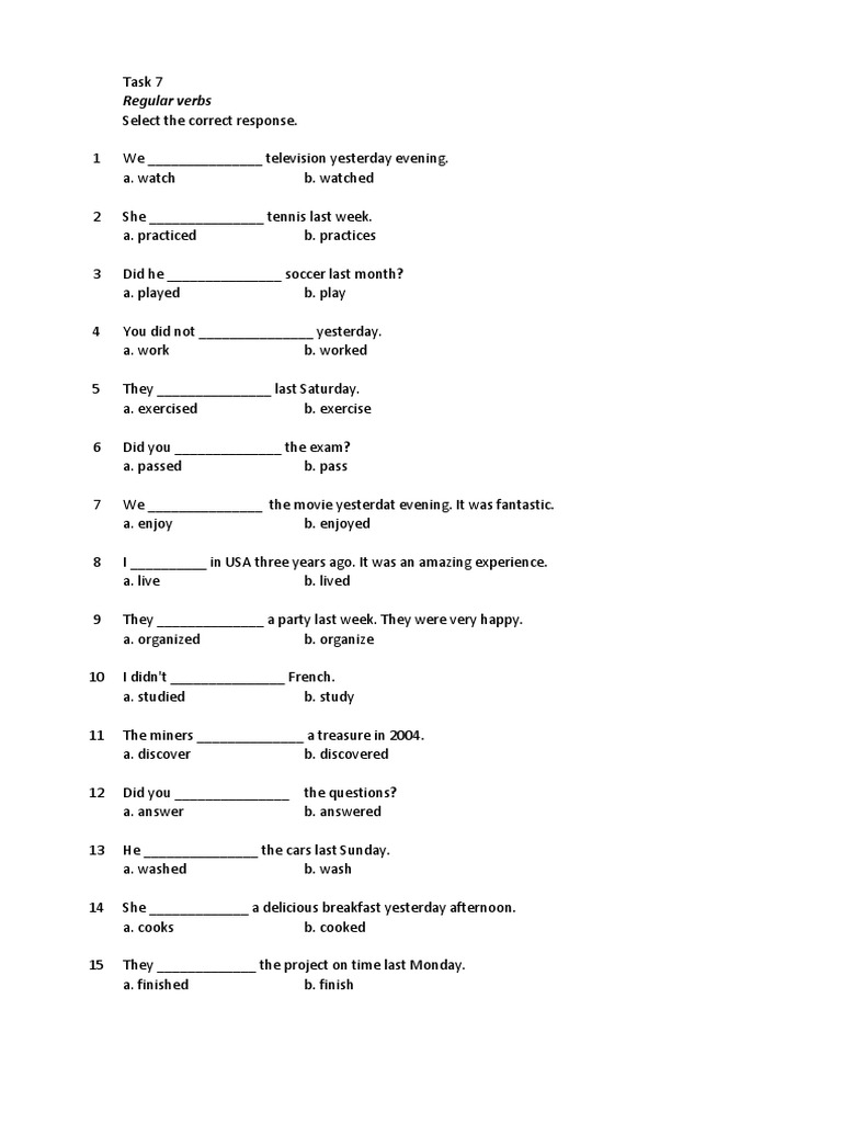 Task 7 - Worksheet - Hoja de Actividades | PDF
