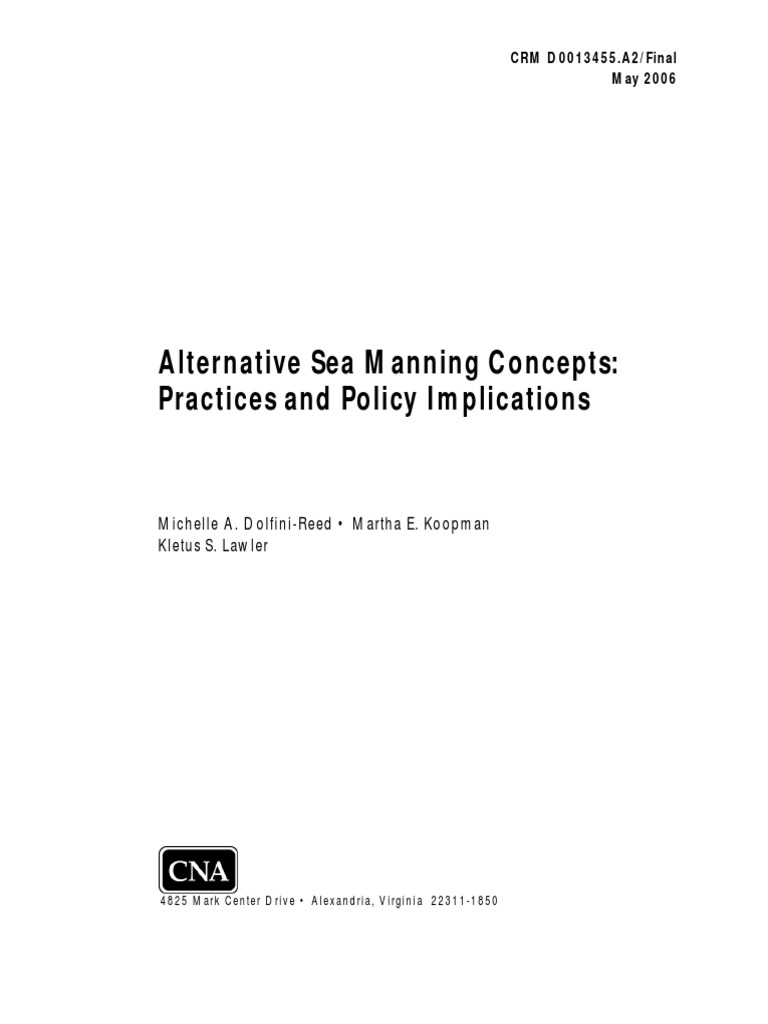 Alternative Sea Manning Concepts: Practices and Policy Implications ...