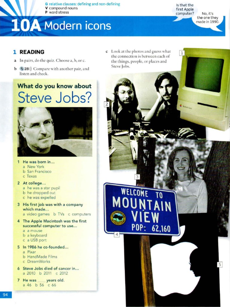 Level 7 10 A Reading Modern Icons | PDF | Steve Jobs | Apple Inc.