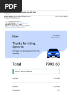 Uber Bill | PDF | Invoice | Payments