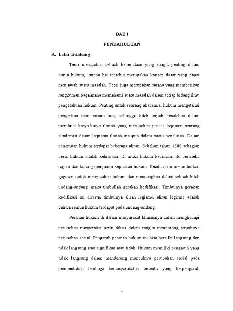 Makalah Teori Hukum Ronny | PDF